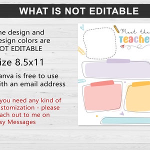 Editable Meet the Teacher Editable Boho Template Teacher Canva Template ...