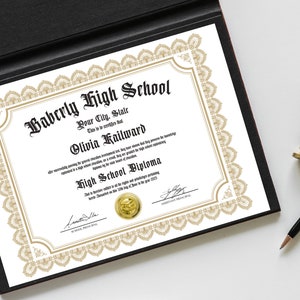 Homeschool Diploma With Gold Seal Template in Canva, College Diploma ...