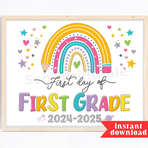 First Day of 1st Grade - Etsy