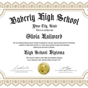 Homeschool Diploma With Gold Seal Template in Canva, College Diploma ...