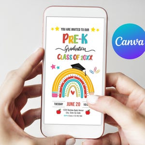 Editable Daycare Graduation Invitation, Daycare Announcement Party ...