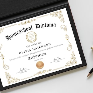 DIY Editable Diploma, Custom Highschool Diploma, Homeschool Diploma ...