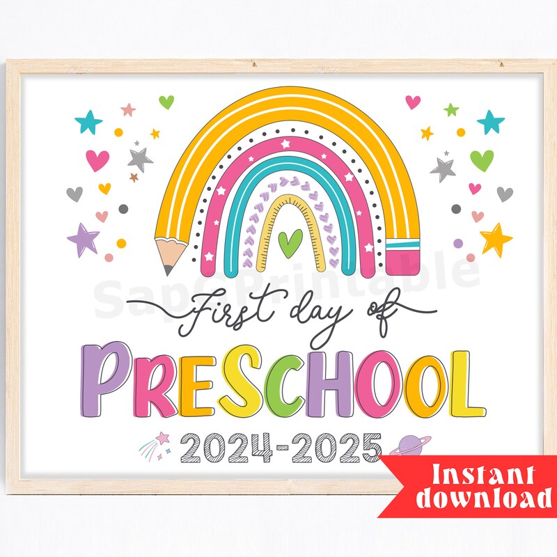 Preschool Sign - Etsy