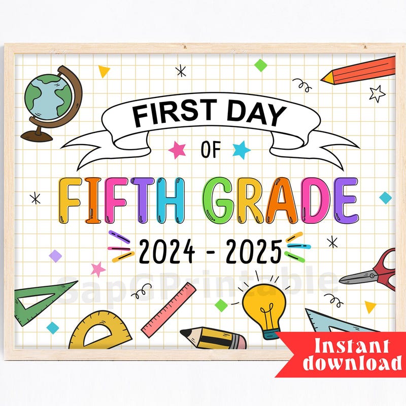 5th Grade Sign - Etsy