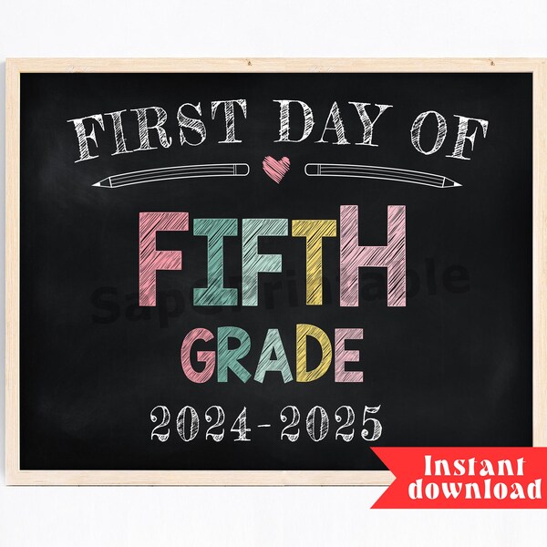 5th Grade Sign - Etsy