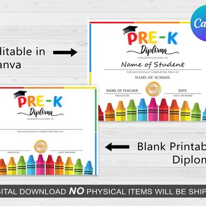 Pre-k Graduation Bundle, Graduation Invitation, Graduation Program ...