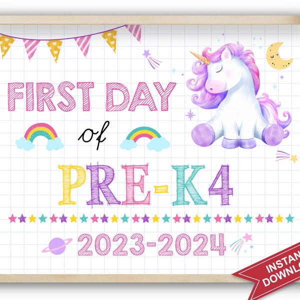 First Day of Pre K4 - Etsy
