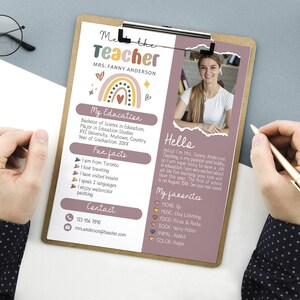 Editable Modern Boho Plants Decor Meet the Teacher Template Editable ...