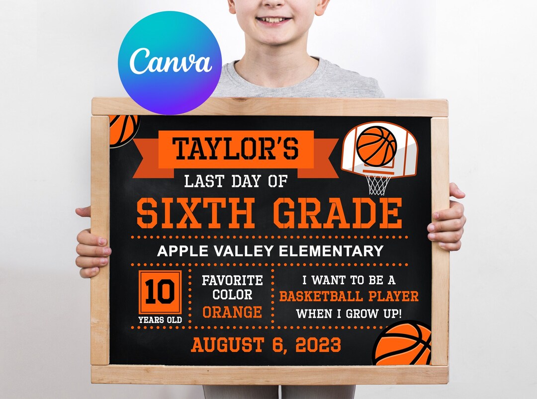 Editable Last Day of School Sign, Any Grade 1st Day of School Sign ...