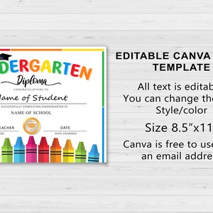 Kindergarten Graduation Bundle, Graduation Invitation, Graduation ...