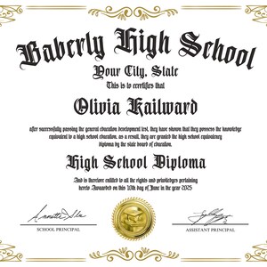 Editable Template on Canva, Printable Certificate With Gold Seal, High ...