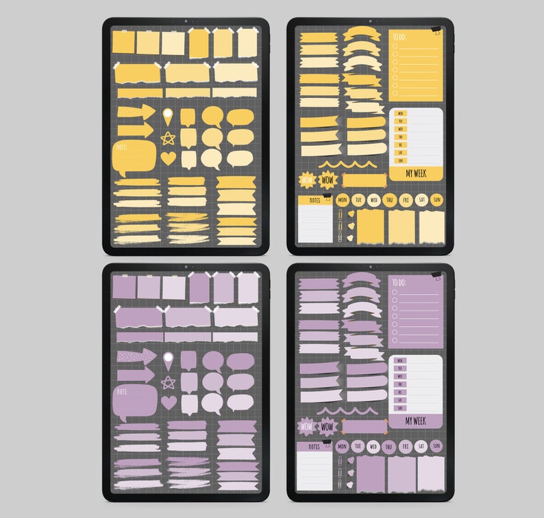 500 Goodnotes Sticky Notes Digital Icon Stickers Digital - Etsy