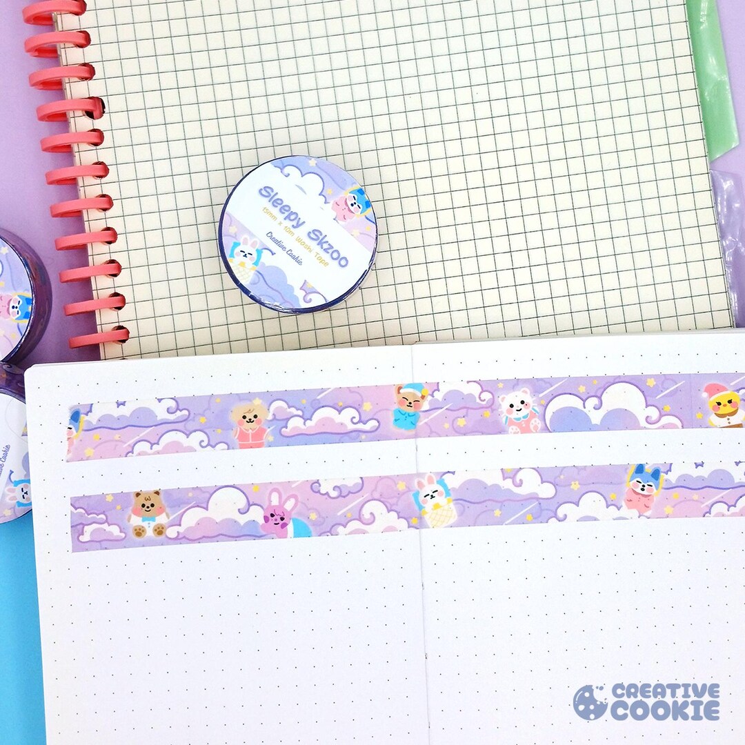 Stray Kids Sleepy Skzoo Washi Tape | Kpop Journal Deco Bujo Planner ...