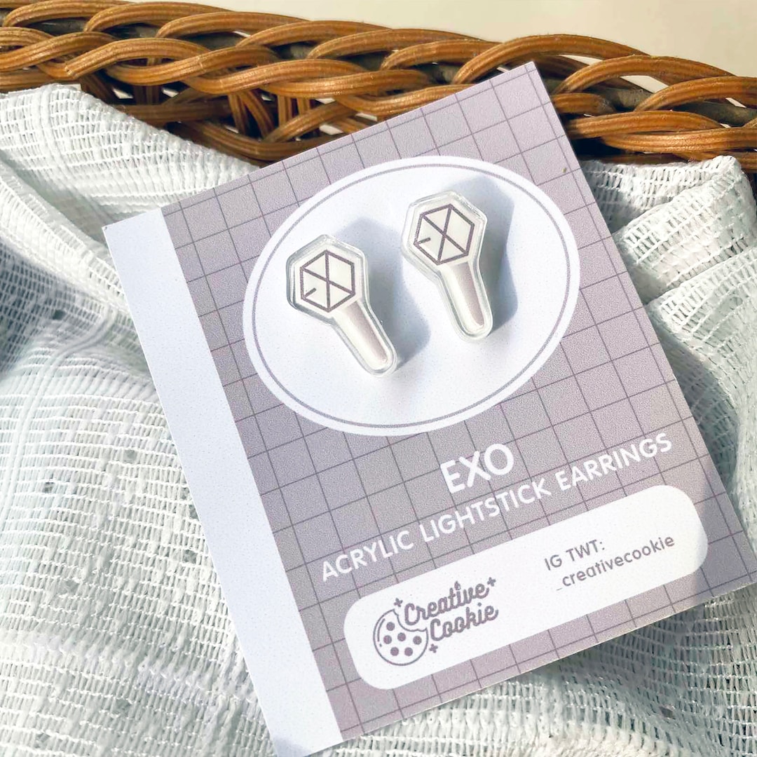 EXO Tiny Lightstick Acrylic Earring | K-pop | Creative Cookie - Etsy