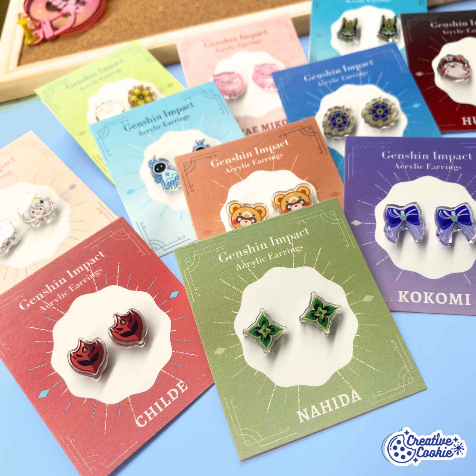 Genshin Impact Acrylic Earrings Part 1 | Character Studs - Etsy