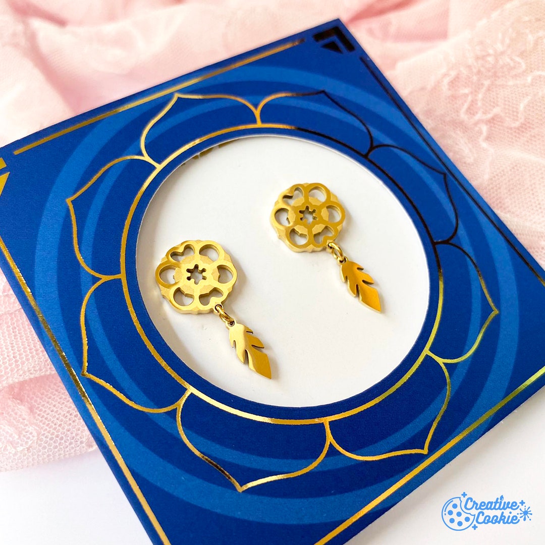 Genshin Impact Wanderer 18k Gold Plated Earrings | Creative Cookie - Etsy