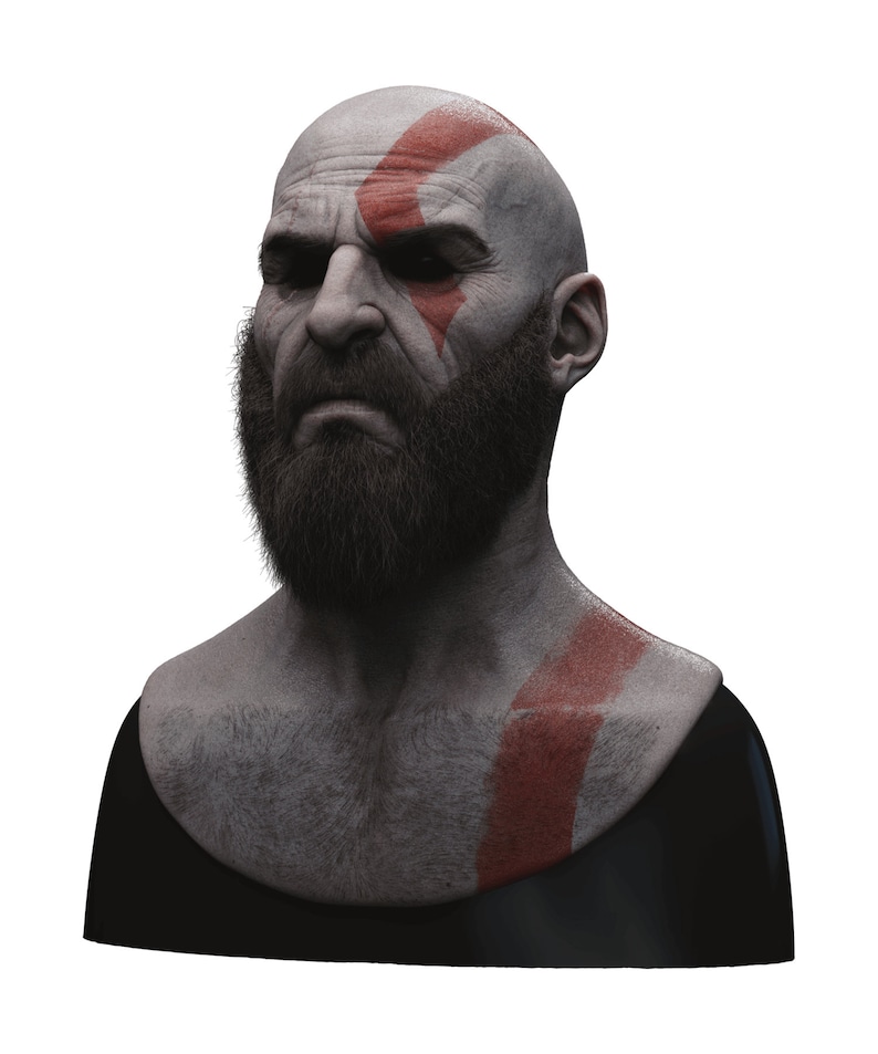 Silicone Mask Kratos God of War Halloween Mask - Etsy