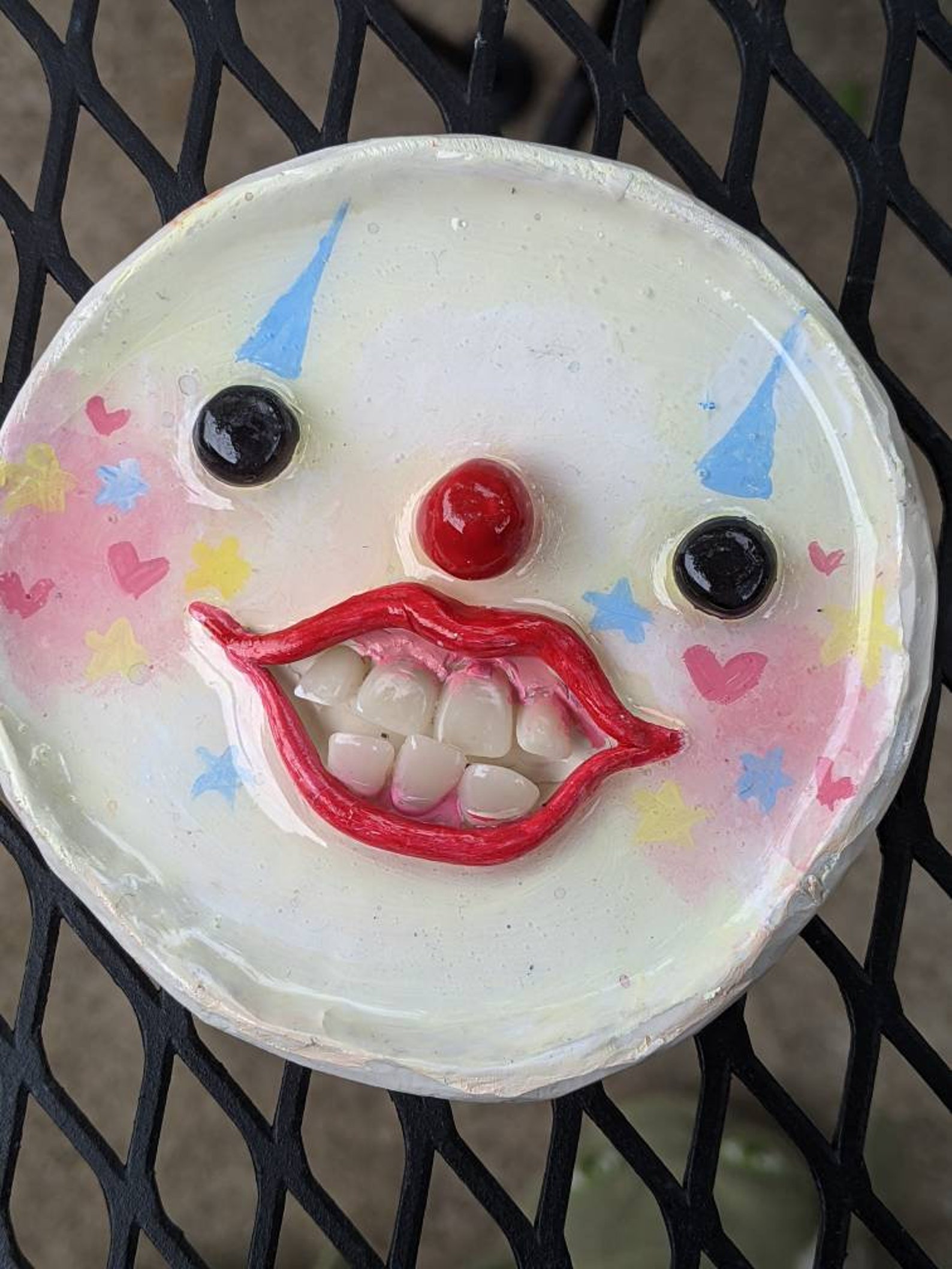 Clown / weird trinket trays | Etsy