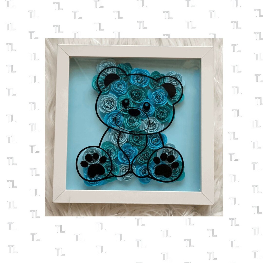 Teddy Bear Flower Box | Flower Shadow Box | Customized Gift for ...