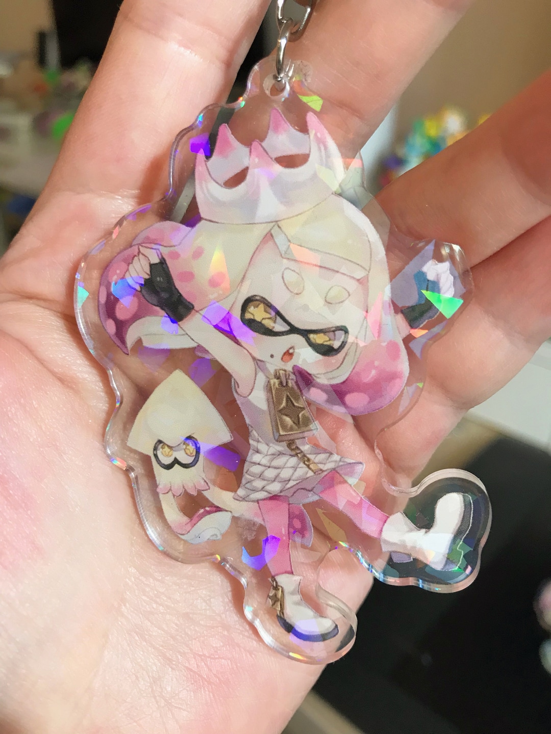 Pearl & Marina DLC Keychain Shiny Double Sided - Etsy