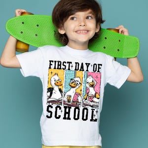 First Day of School PNG, Funny Goose Back to School Png, Retro Humor ...