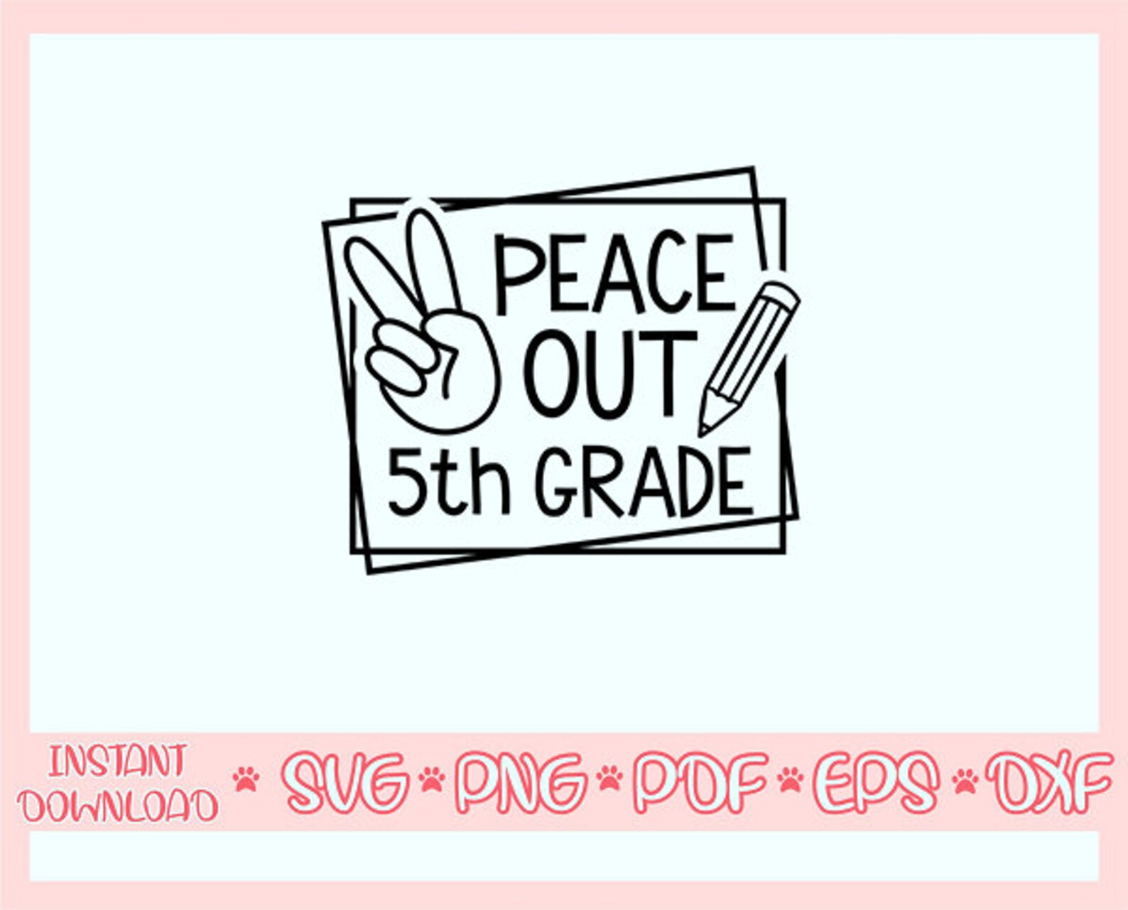 Peace Out 5th Grade Svgfifth Grade Svgfirst Day of School - Etsy