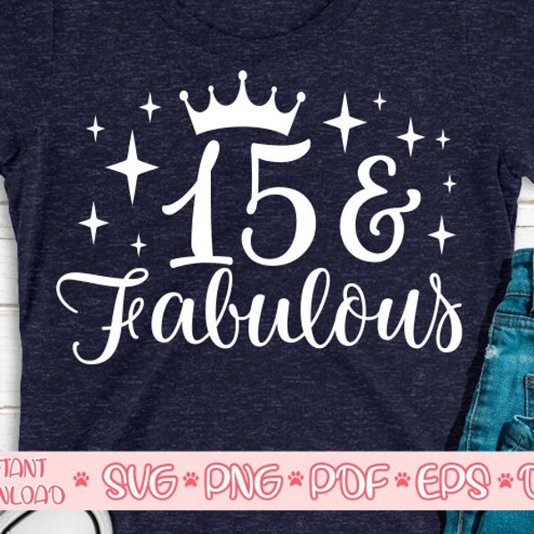 Svg 15 Birthday - Etsy