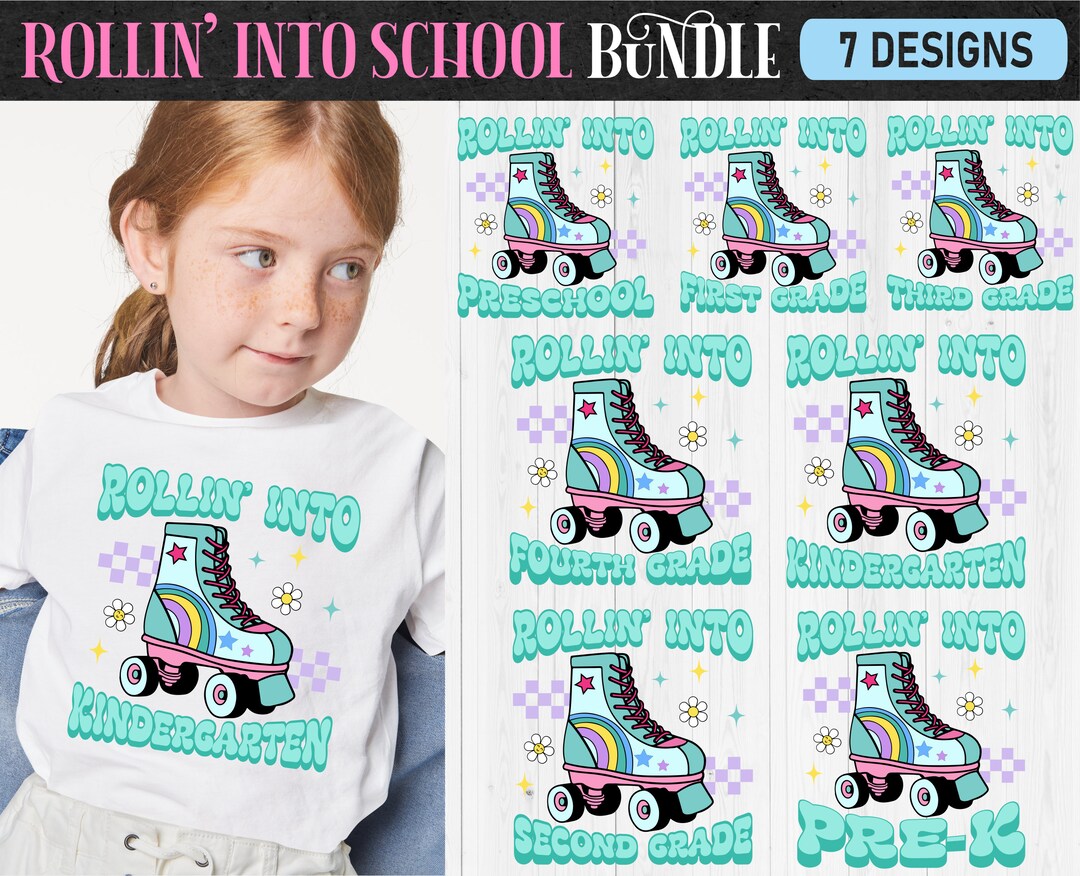 Rollin' Into School Svg Bundle, Roller Skate Svg, Back to School Bundle ...