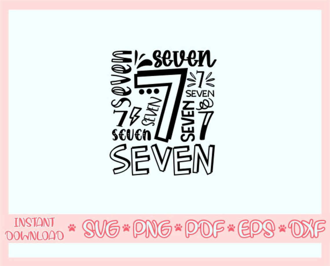 Seven Years Old Boy Svg,7th Birthday Svg,birthday Boy Svg,birthday Girl ...