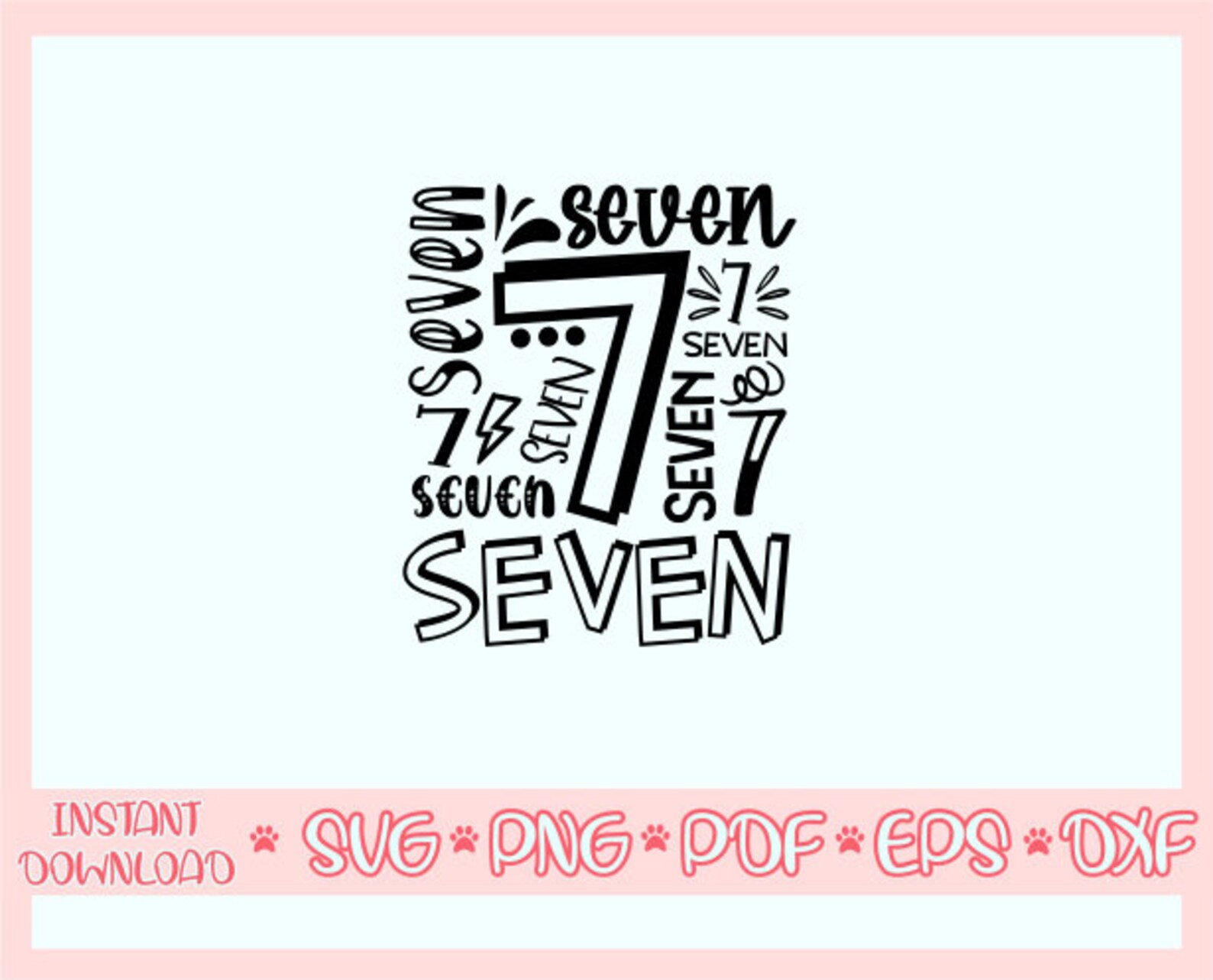 Seven Years Old Boy Svg,7th Birthday Svg,birthday Boy Svg,birthday Girl ...