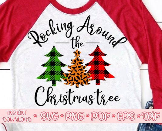 Rocking Around the Christmas Tree Svgmerry Christmas - Etsy