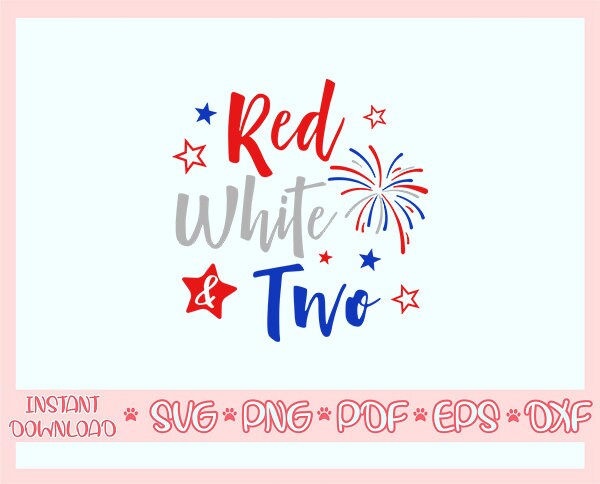 Red White and Two svg4th of July svgIndependence day svgUSA | Etsy