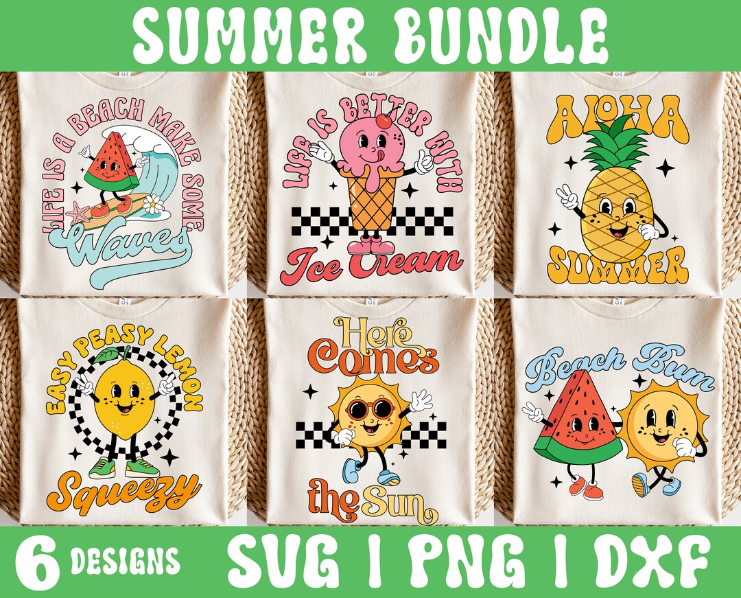 Funny Summer SVG Bundle, Aloha Summer Svg, Beach Bum Svg, Easy Peasy ...