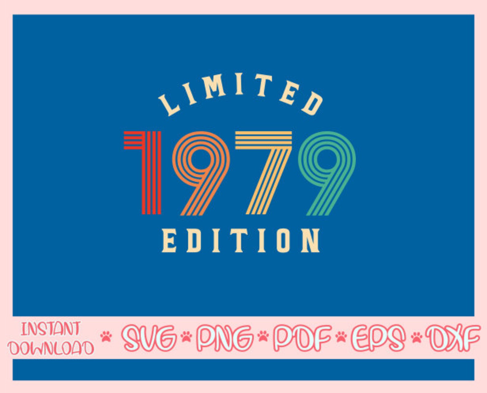 Vintage 1979 Limited Edition Svg41st Birthday Svgforty First | Etsy