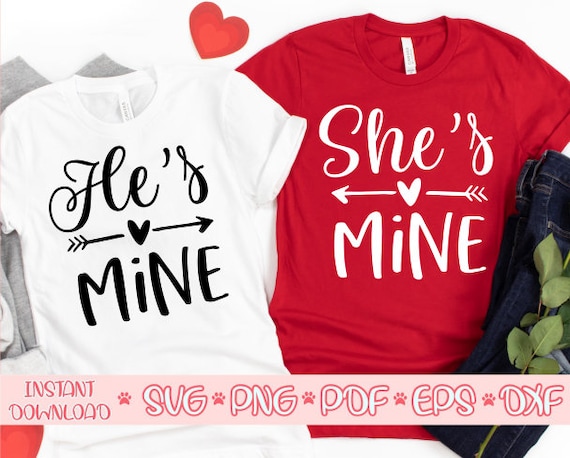 He's mine svgShe's mine svgCouple shirts | Etsy