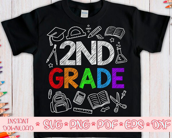2nd Grade Svg Svgsecond Grade Svgfirst Day of School - Etsy