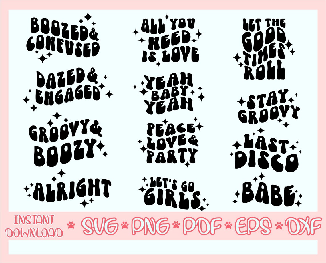 Bachelorette Svg Bundle Bridal Party Bundle Svg Retro - Etsy