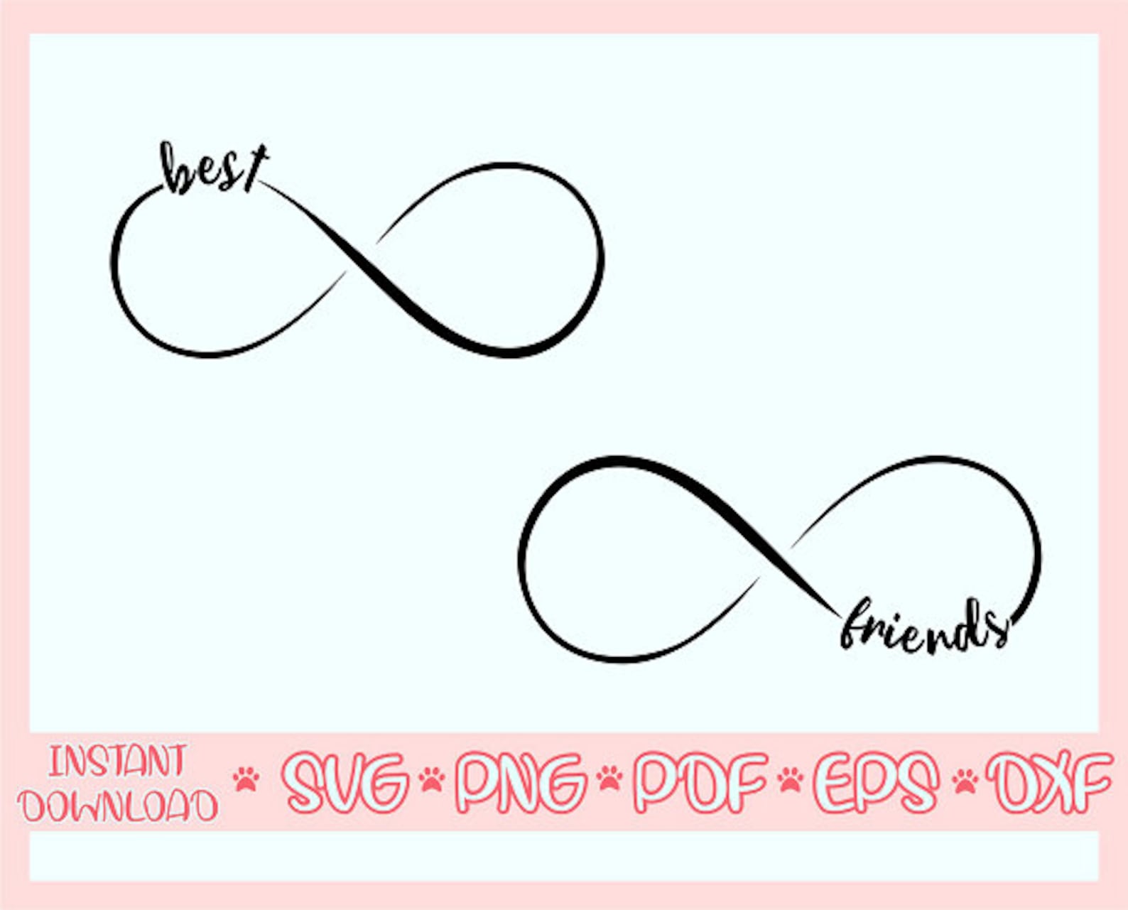 Infinity mejor amigo svgEl símbolo del infinito svgMejor | Etsy