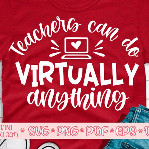 Teachers Can Virtually Do Anything SVG Cut File Vinyl Decal - Etsy