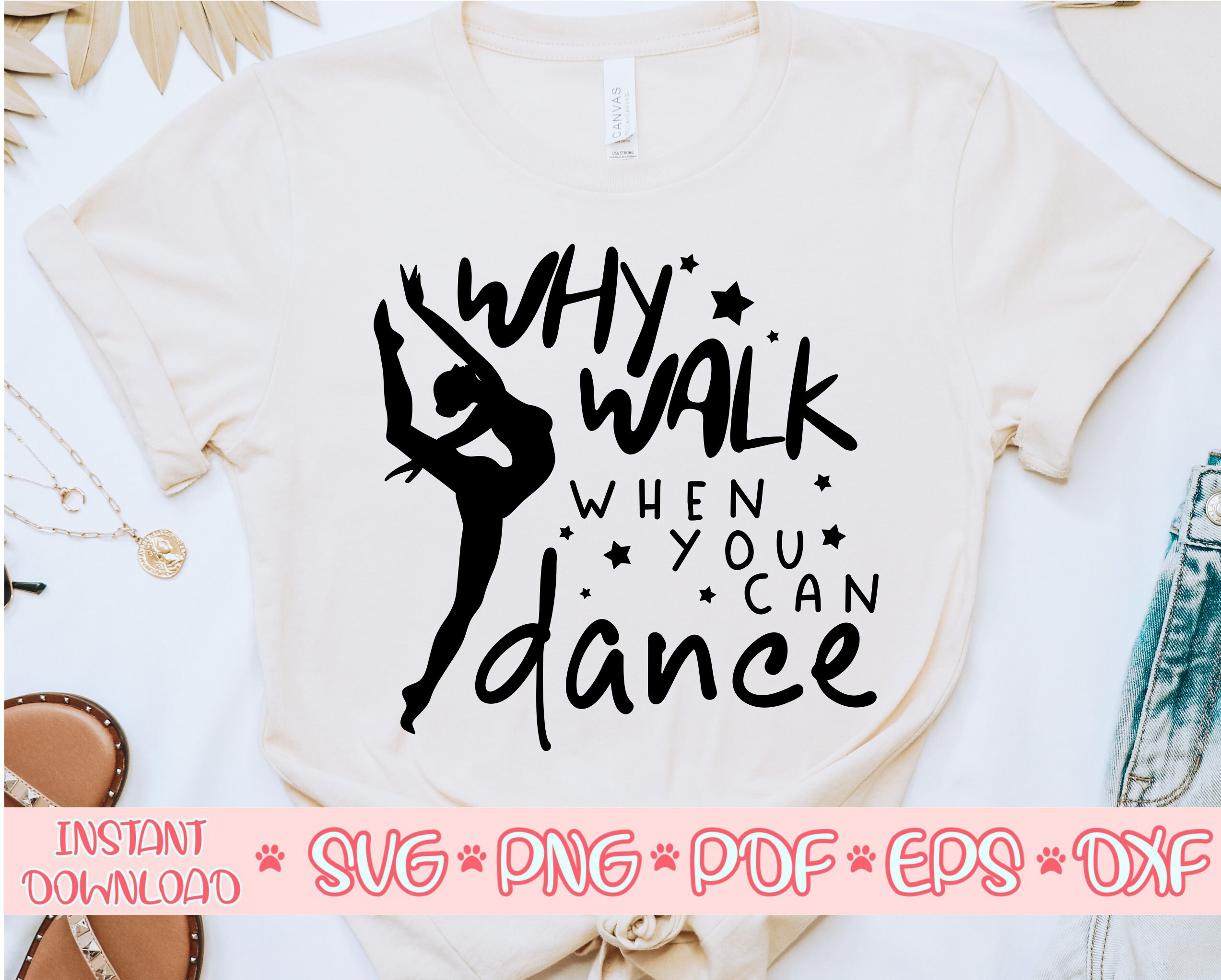 Por qué caminar cuando puedes bailar svg Dance Girl svg - Etsy México