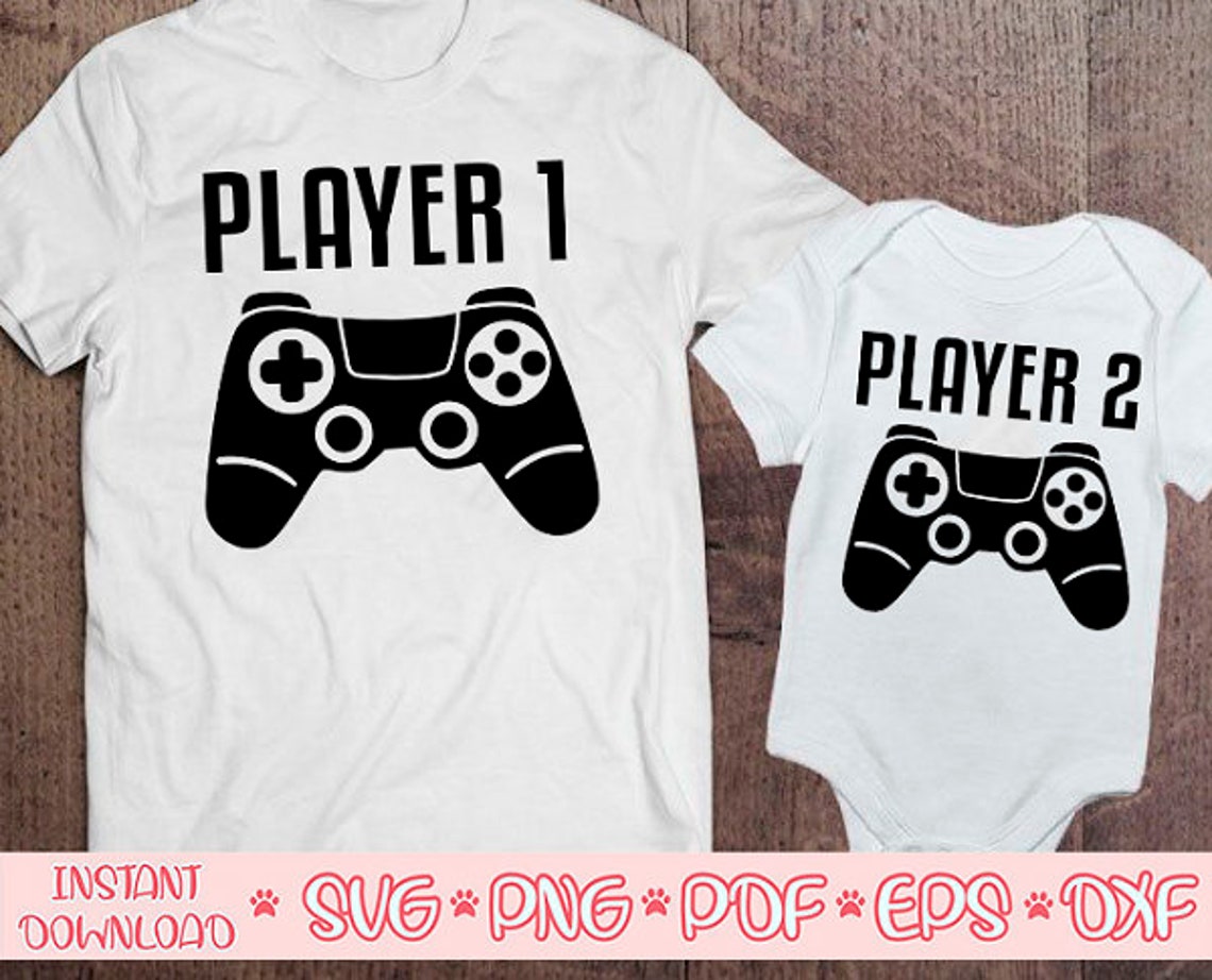 Player One Svgplayer Two Svgplayer 1 Svgplayer 2 Svgvideo | Etsy