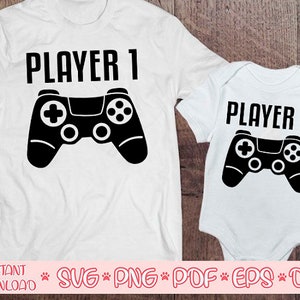Player One Svg,player Two Svg,player 1 Svg,player 2 Svg,video Game Svg ...