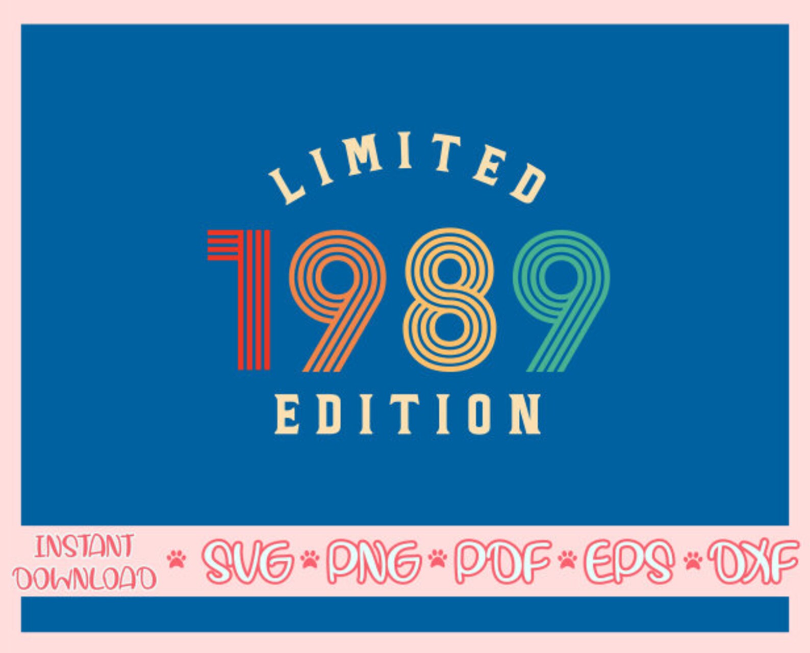 Vintage 1989 Limited Edition Svg31st Birthday Svgthirty - Etsy