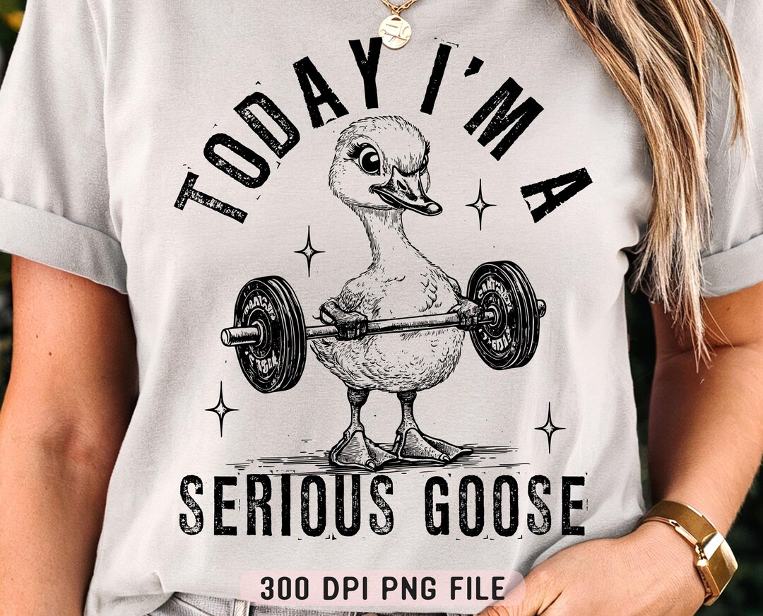 Today I'm A Serious Goose PNG, Snarky Sarcastic Goose Png, Retro Silly ...