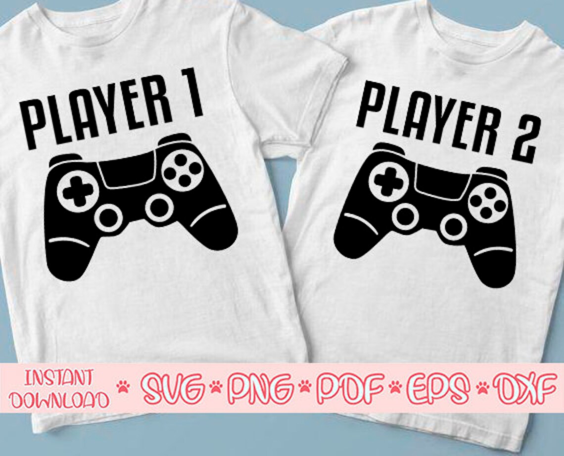Player One Svgplayer Two Svgplayer 1 Svgplayer 2 Svgvideo | Etsy