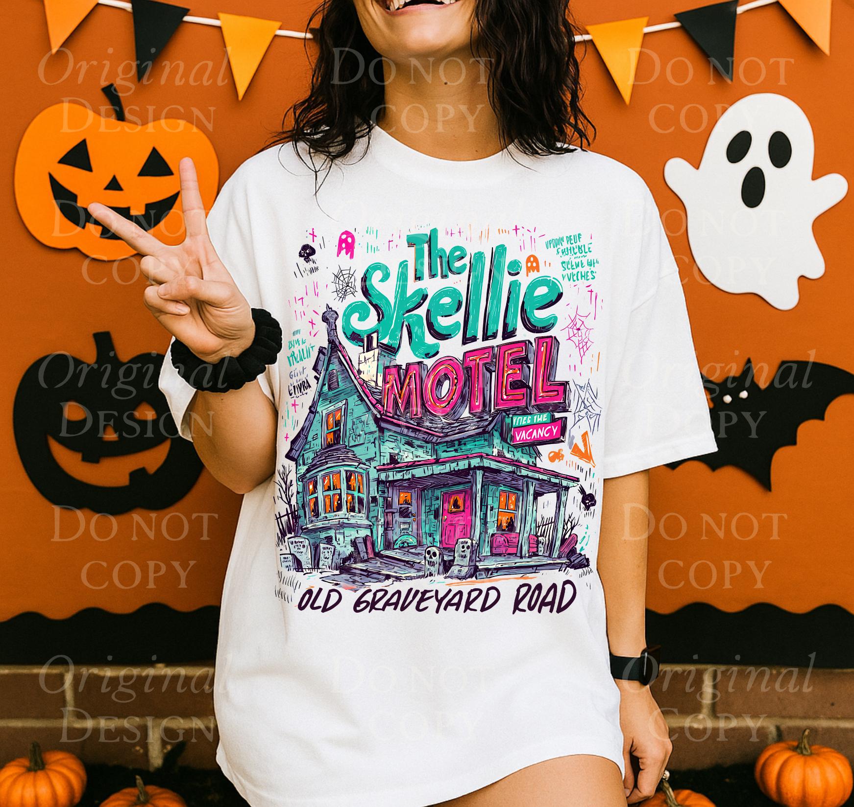 The Skellie Motel PNG, Haunted House Halloween Png, Spooky Retro Vibes ...