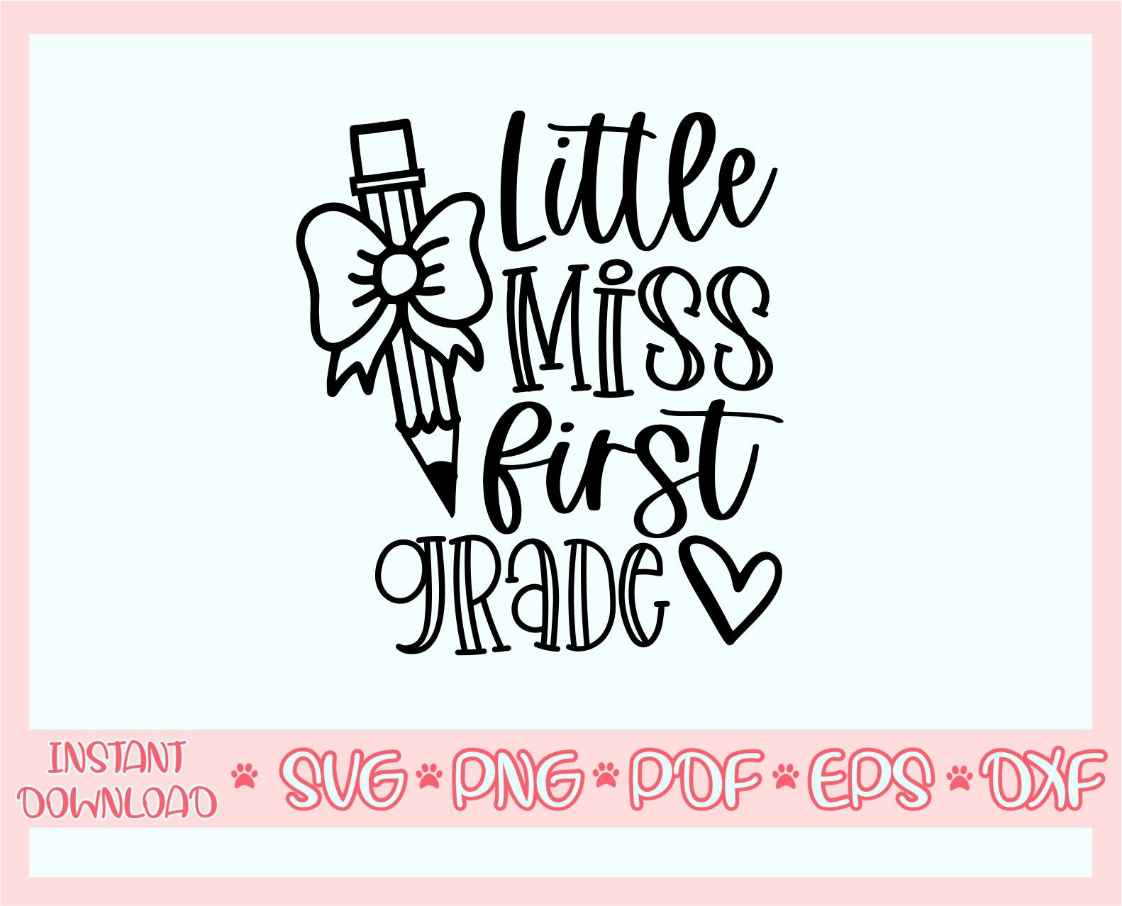 Little Miss First Grade Svg,1st Grade Shirt Svg,back to School Cut File ...