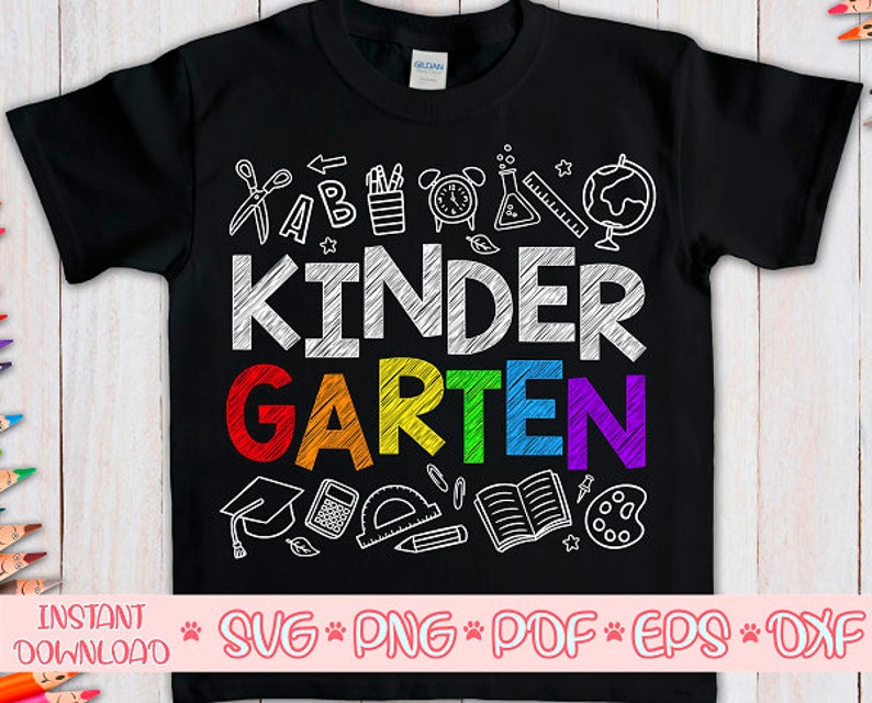 Kindergarten Svgkindergarten Svg Filesfirst Day of School | Etsy