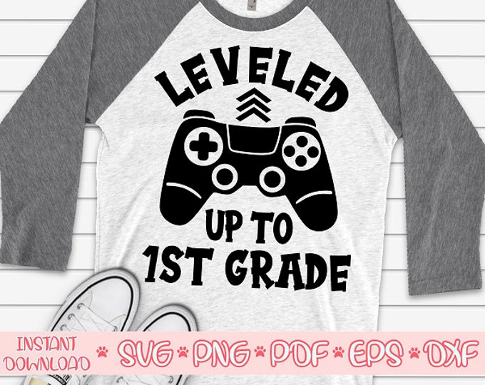Leveled up to 1st Grade Svgfirst Grade Svgfirst Day of - Etsy