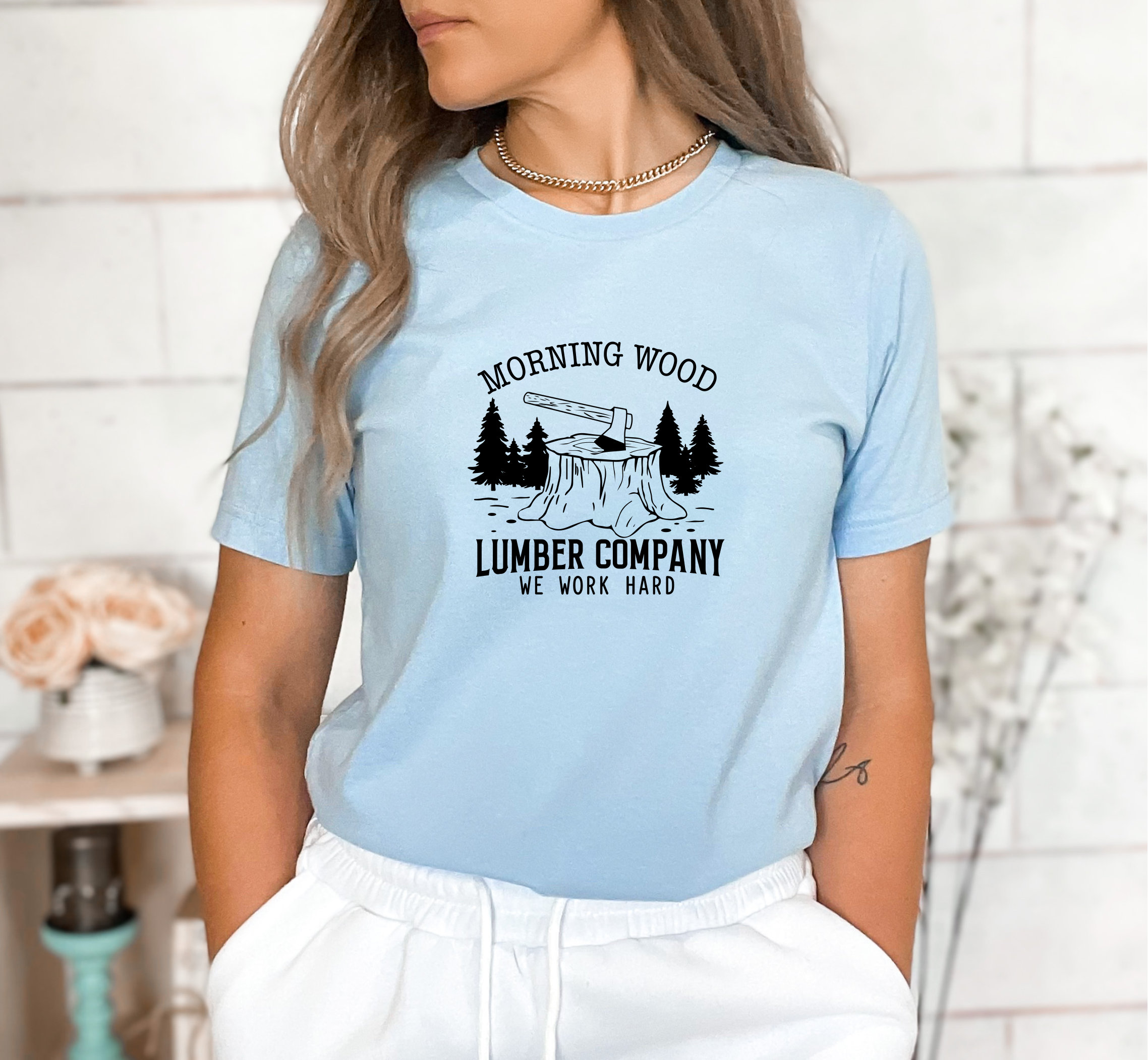 Morning Wood Lumber Company Svg, We Work Hard Svg, Funny Shirt Svg ...